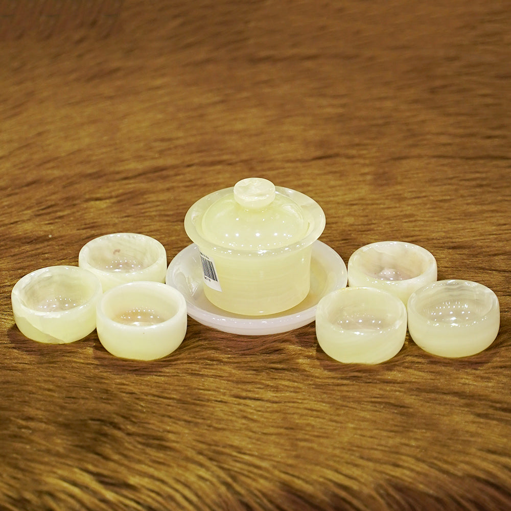 Chinese Marble Tea Set 8pcs | Shaheen's Store